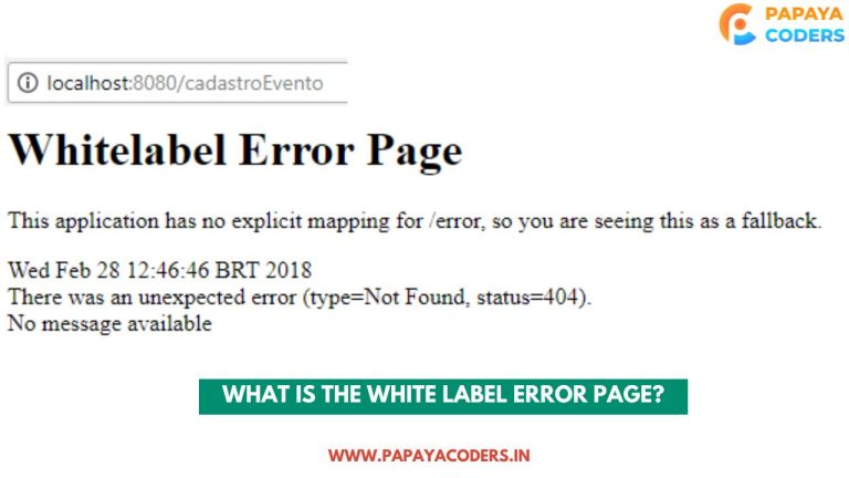 Whitelabel Error page How to fix:- Effective 5+ Powerful Steps! - Best ...